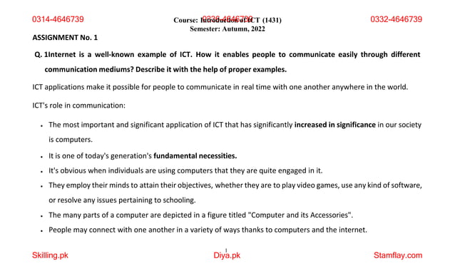 AIOU Code 1431 Solved Assignments Autumn 2022.pptx