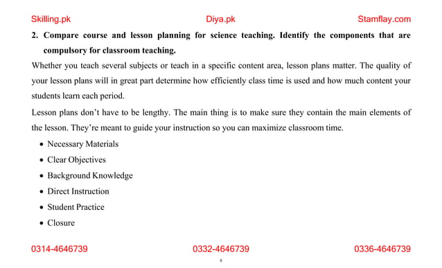 AIOU code 696 Teaching Strategies in Science Education Solved ...