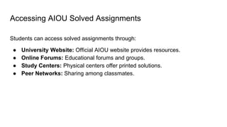 Aiou Solved Assignments Spring And Autumn Pptx