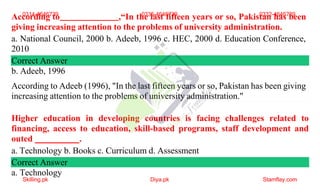 Aiou Solved Quiz Higher Education 8625 Spring 2023 Pptx