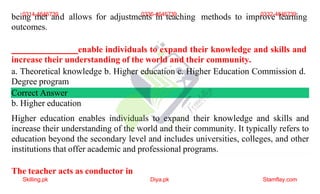 Aiou Solved Quiz Higher Education 8625 Spring 2023 Pptx