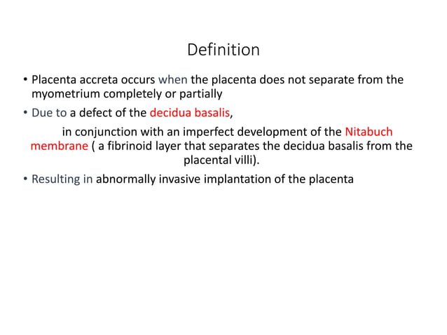 Abnormal Invasive Placenta | PPTX | Pregnancy | Reproductive Health