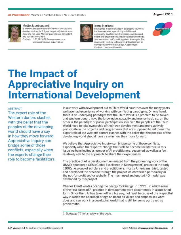 Appreciative Inquiry Case Study_AIP. Aug_2011 | PDF
