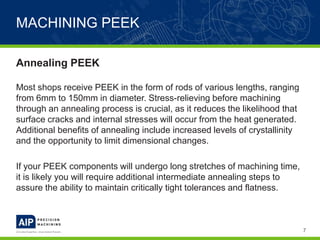 Machining PEEK: A Plastics Guide | PPTX