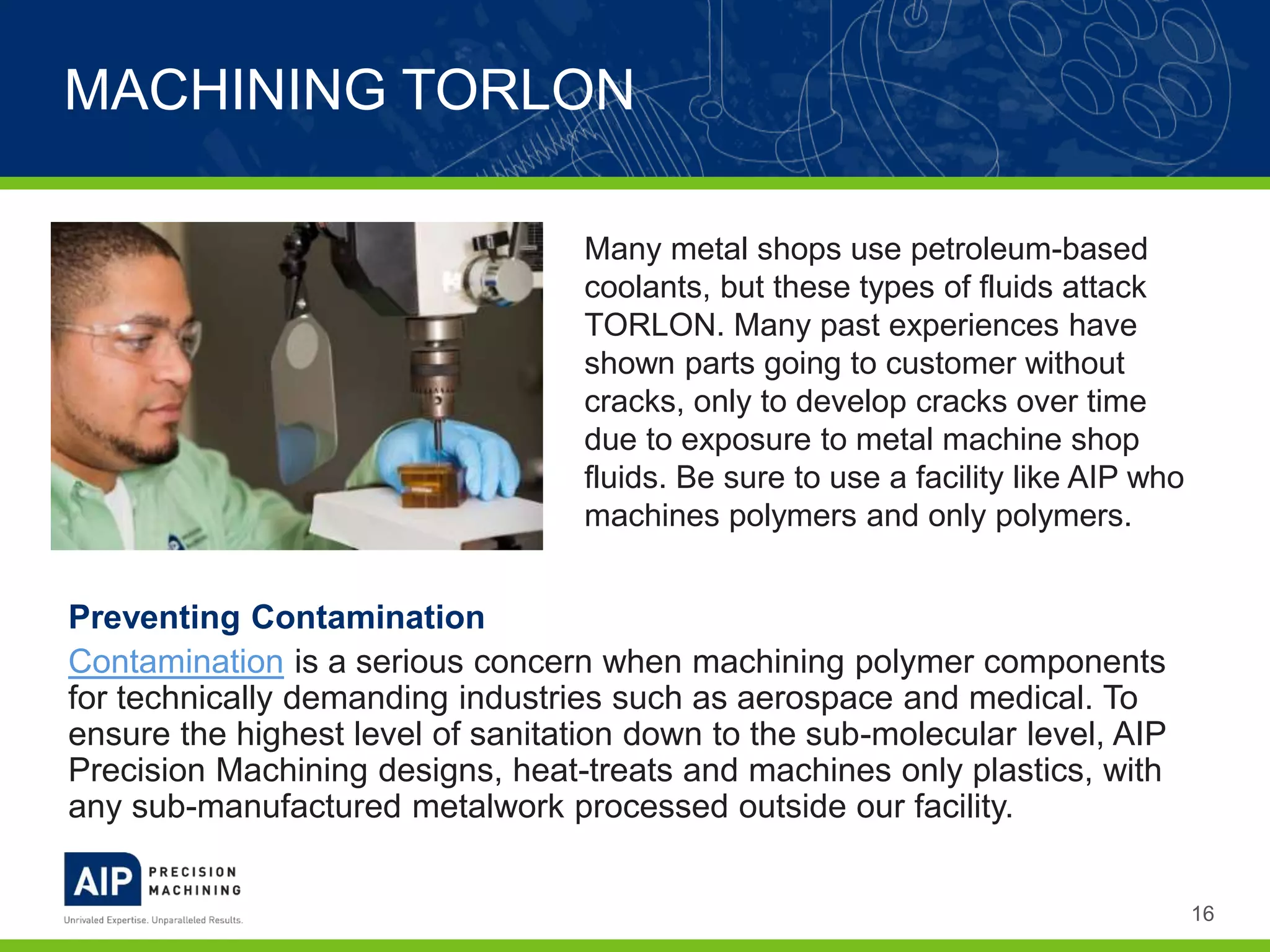 Machining Torlon - A Plastics Machining Guide | PPT Machining Torlon - A Plastics Machining Guide | PPT