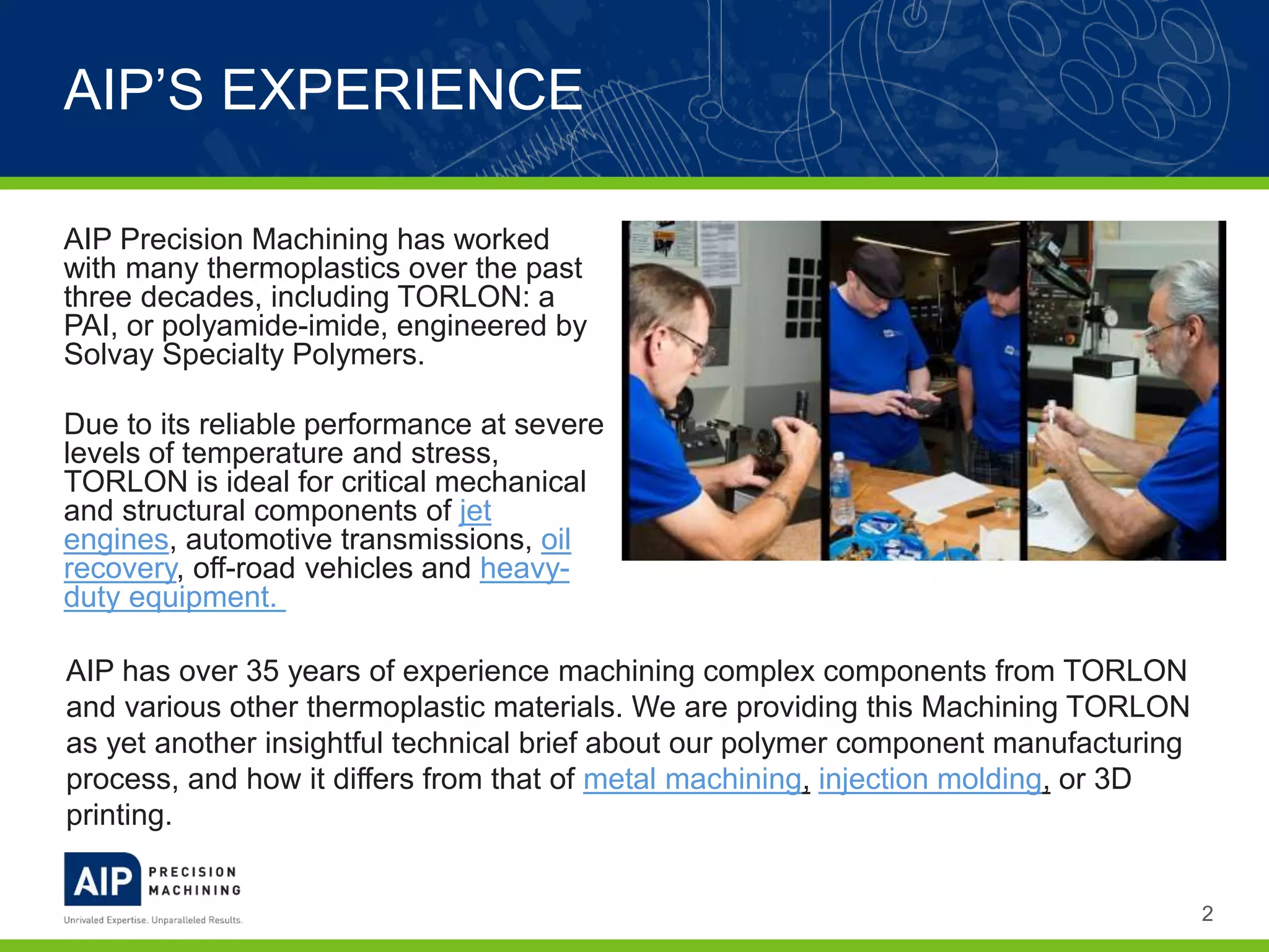Machining Torlon - A Plastics Machining Guide | PPT Machining Torlon - A Plastics Machining Guide | PPT