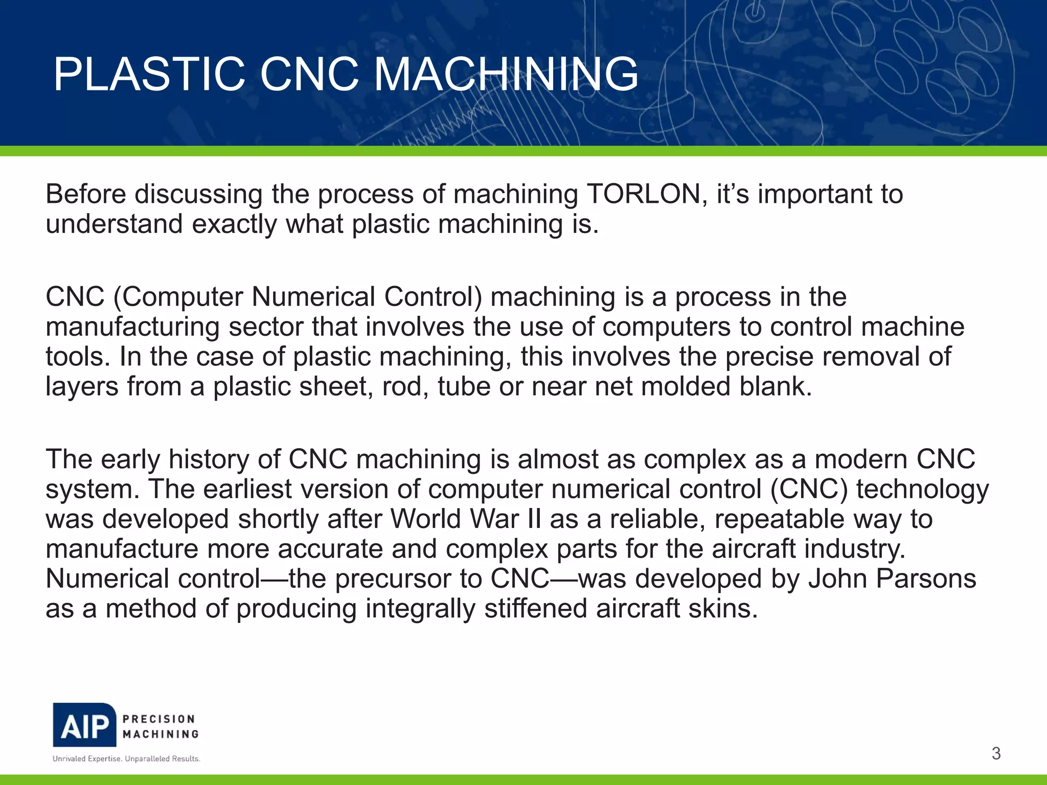Machining Torlon - A Plastics Machining Guide | PPTX