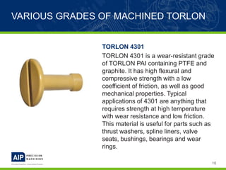 Machining Torlon - A Plastics Machining Guide | PPTX
