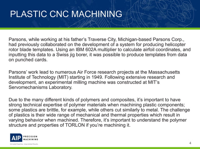 Machining Torlon - A Plastics Machining Guide | PPTX