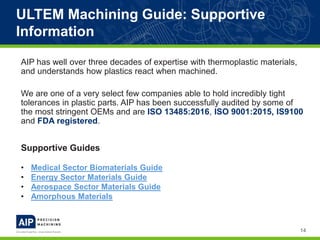 Machining ULTEM - A Plastics Guide | PPTX