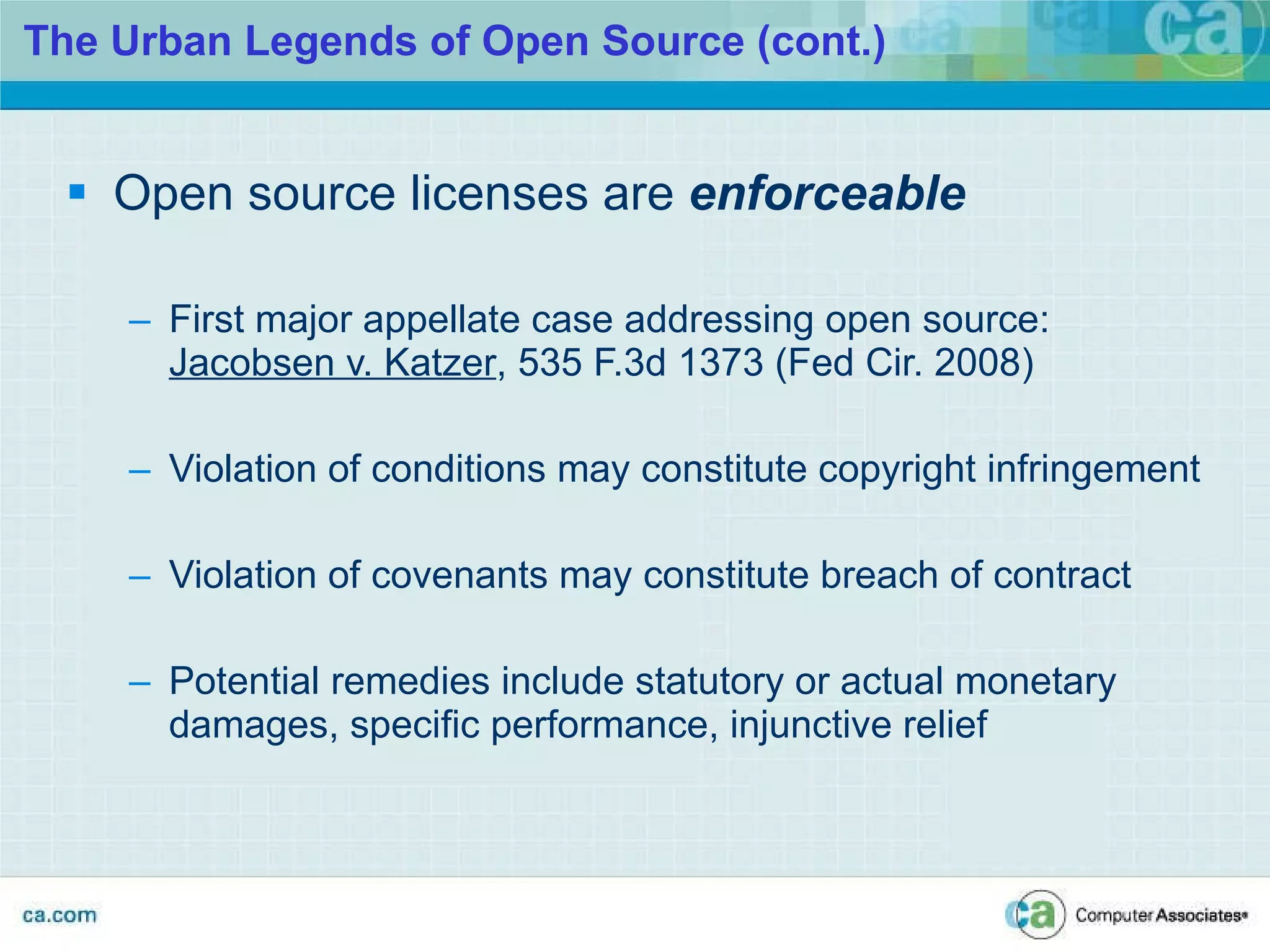 Fundamentals of Open Source Licensing | PPT