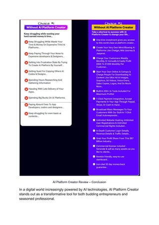 AI Platform Creator Review - DFY Al App | PDF