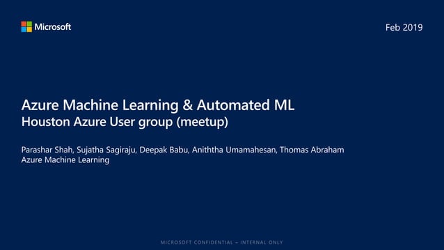 Azure AI platform - Automated ML workshop | PDF