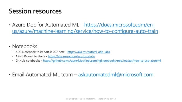 Azure AI platform - Automated ML workshop | PDF