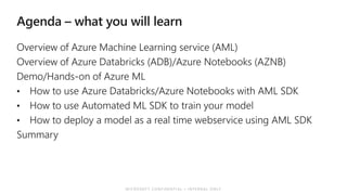 Azure AI platform - Automated ML workshop | PDF