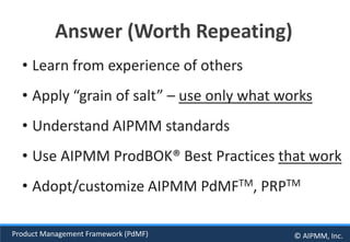 AIPMM Phase Review Process for Product Management | PDF
