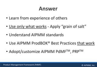 AIPMM Phase Review Process for Product Management | PDF