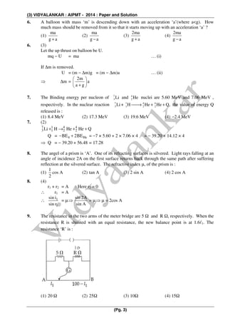 Aipmt 2014-solution | PDF