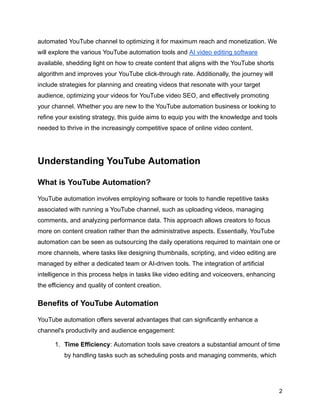 AI YouTube channels : Step By Step Guide | PDF