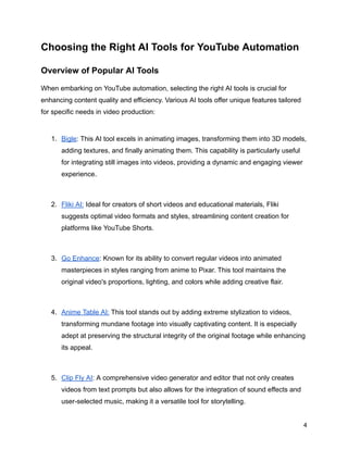 AI YouTube channels : Step By Step Guide | PDF