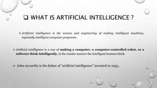 Artificial Intelligence VS Machine Learning | PPT