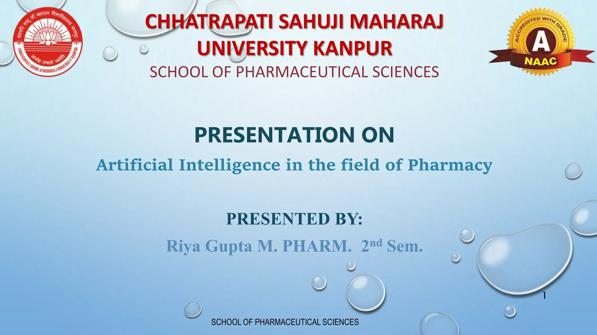 Artificial intelligence in pharmaceutical sector | PPTX