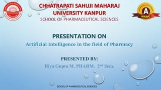 Artificial intelligence in pharmaceutical sector | PPTX