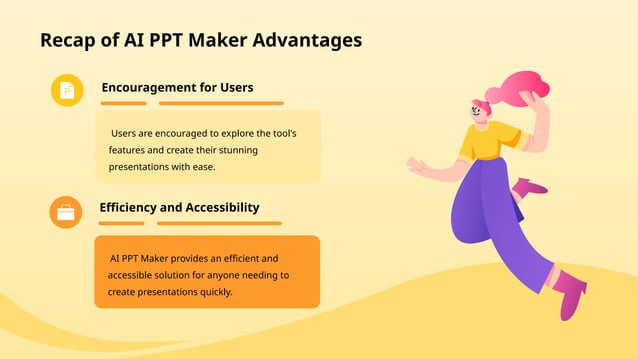 AI PPT Maker is a free tool that lets you create stunning PowerPoint presentations in seconds ...