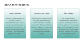 Ion Channels in Health and Disease, Pharmacology and Applications | PPTX