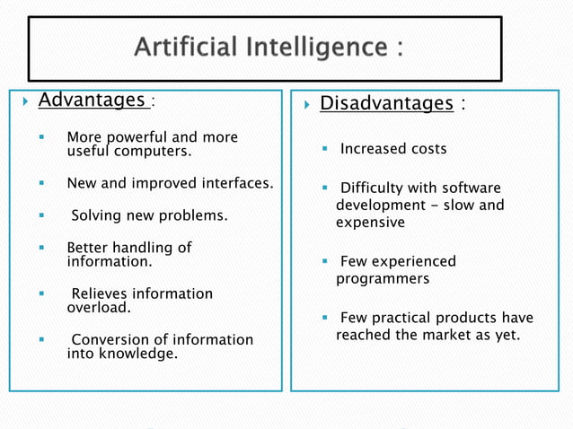 ARTIFICIAL INTELLIGENCE BASIC PPT | PPTX