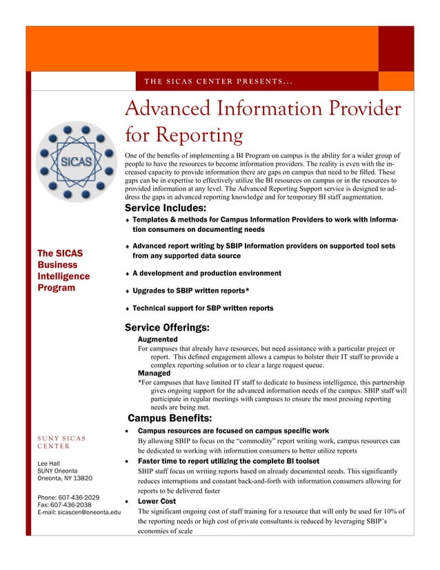 Advanced Information Provider-Reporting | PDF | IT and Internet Support ...