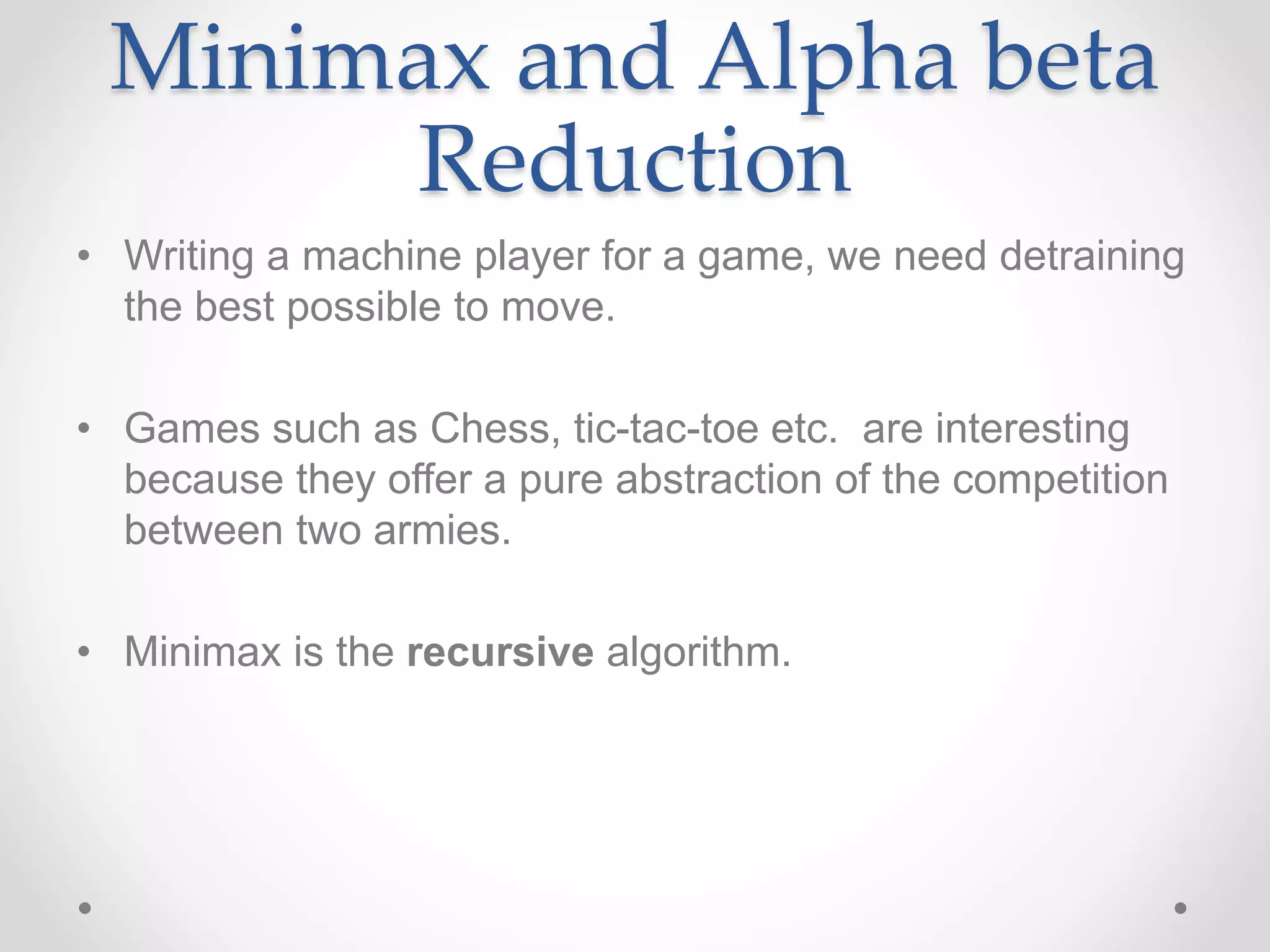 Presentaion on “MiniMax Algorithm and Water Jug Problem | PPTX