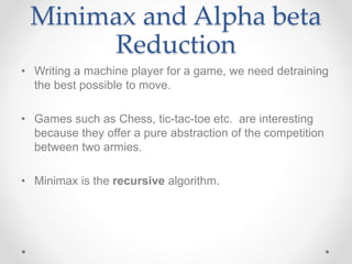 Presentaion on “MiniMax Algorithm and Water Jug Problem | PPTX