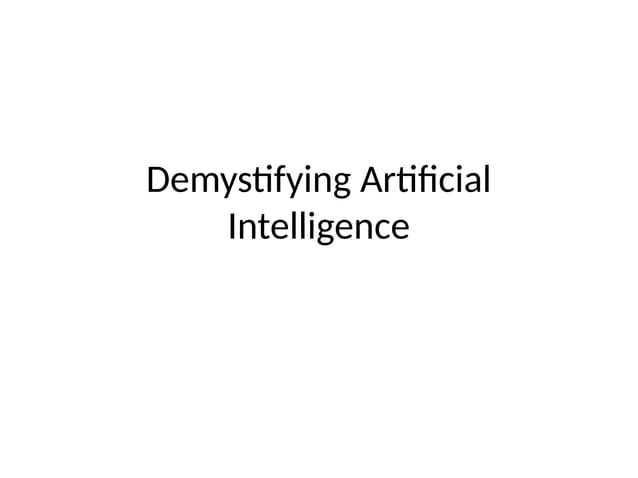 AI artificial intelligence , what does it mean? | PPT