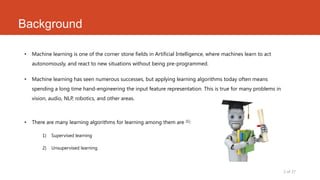 Unsupervised Feature Learning | PPTX | Artificial Intelligence | Technology & Computing