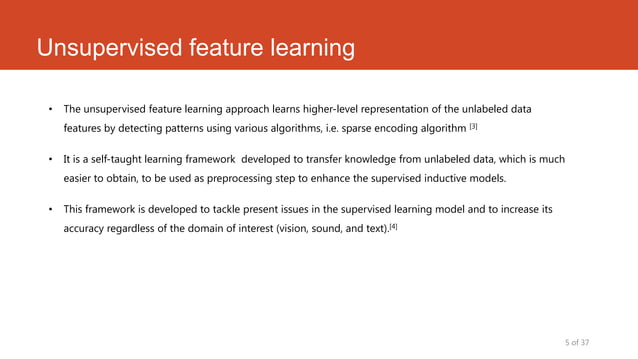 Unsupervised Feature Learning | PPT
