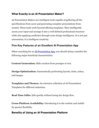 The Best AI Presentation Maker for Stunning Designs | DOCX