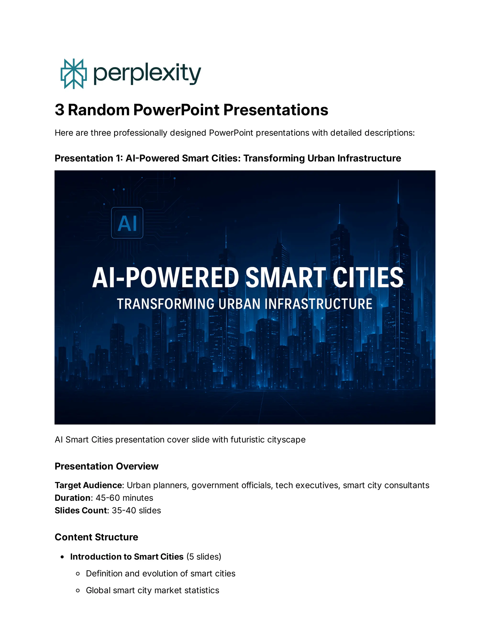 AI-Powered Smart Cities: Transforming Urban Infrastructure" with ...