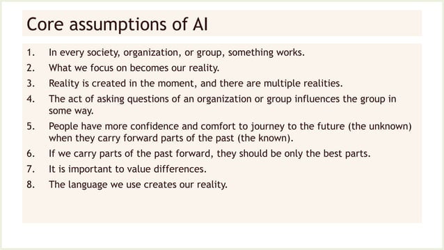 AI (Appreciative Inquiry) Principles - An Overview | PPT