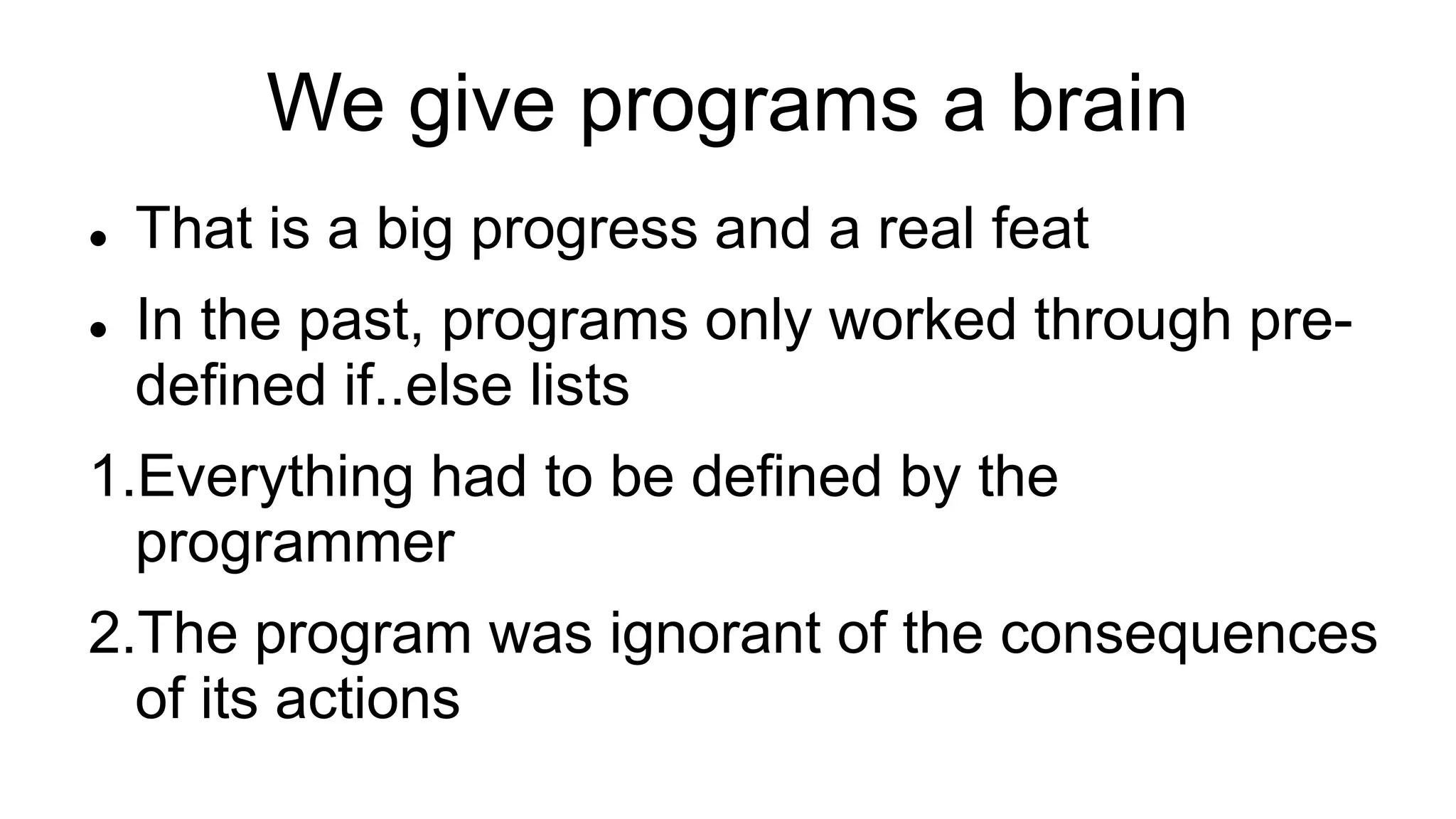 Ai Programming And Machine Learning Ppt