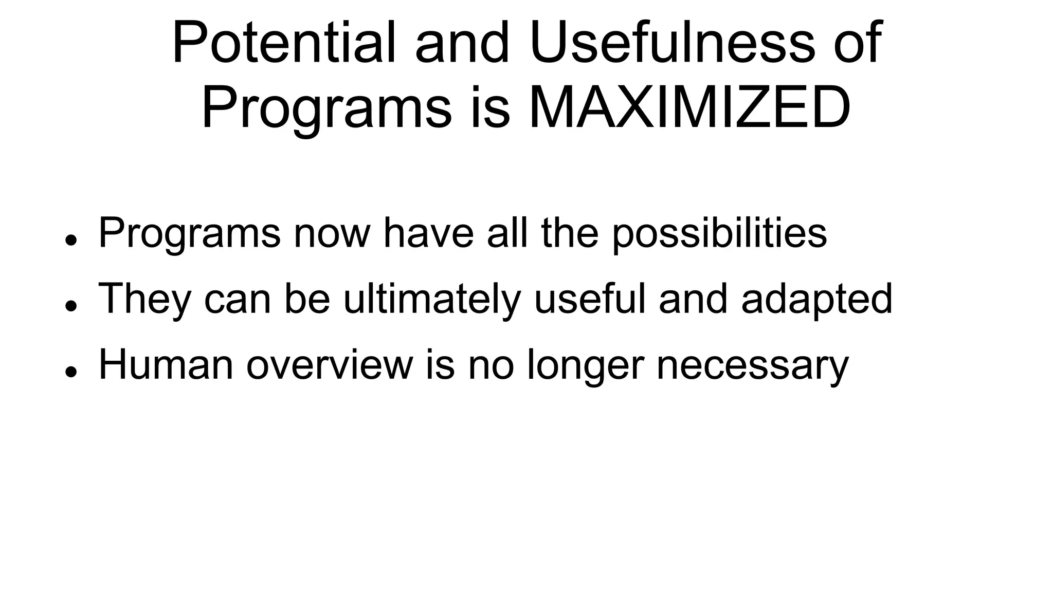 A.I. programming and machine learning | PPT