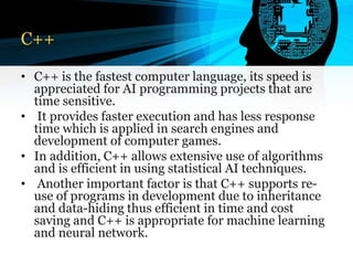 AI programming languages | PPTX