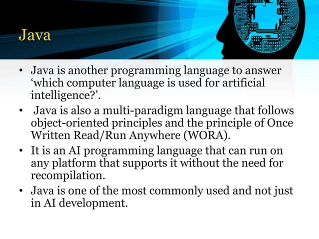 AI programming languages | PPTX | Programming Languages | Computing
