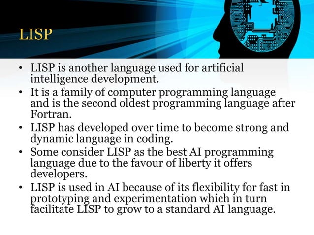 AI programming languages | PPTX | Programming Languages | Computing