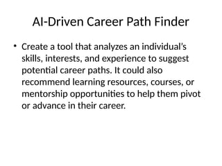 AI_Project_Ideas required for Gen Ai Team | PPT