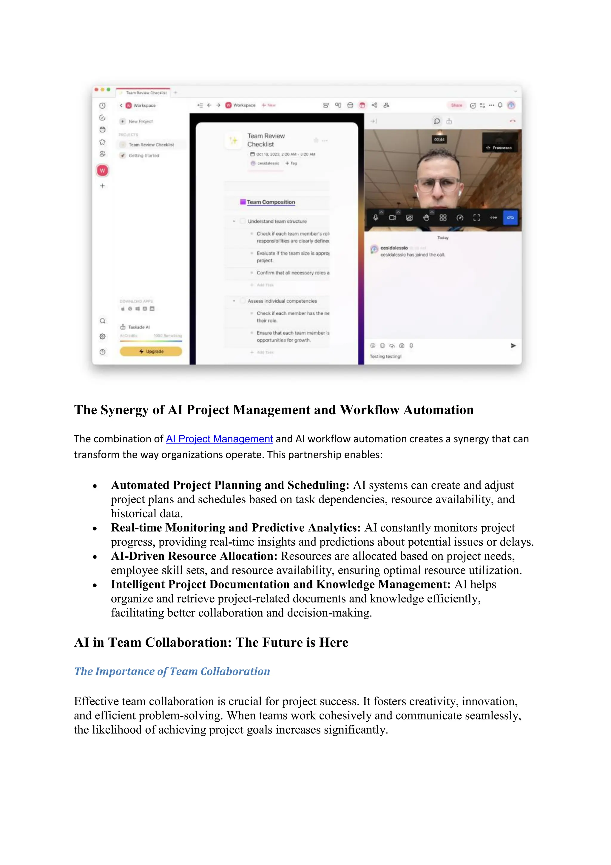 AI Project Management and Workflow Automation.pdf | Technology Industry | Industries