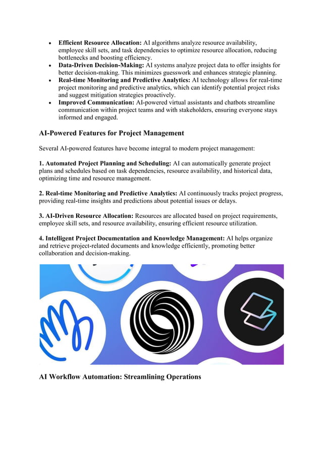 AI Project Management and Workflow Automation.pdf | Technology Industry | Industries