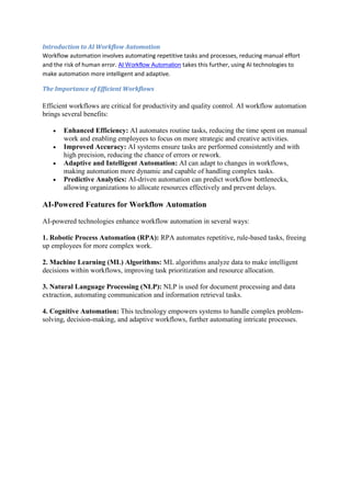 AI Project Management and Workflow Automation.pdf | Technology Industry ...