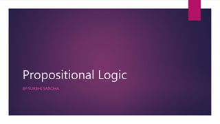 AI Propositional logic | PPTX