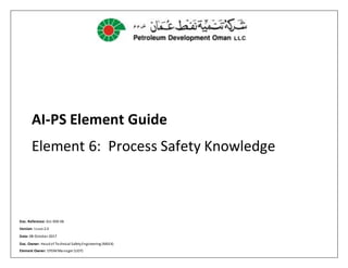 Aips guide element 6 process safety knowledge rev 2 | DOCX | Operating Systems | Computer ...